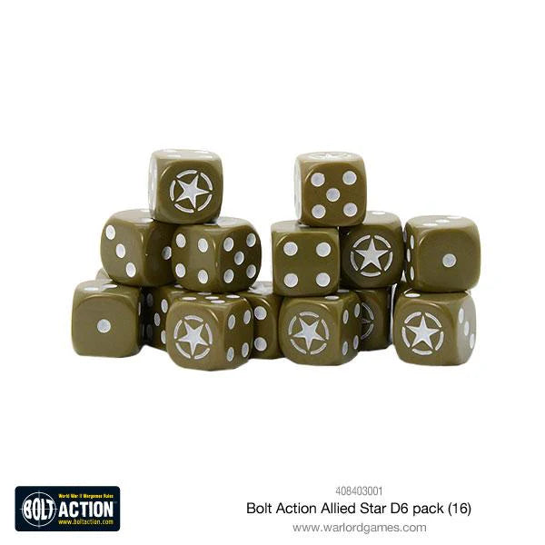 Bolt Action Allied Star D6 dados – Flexogames
